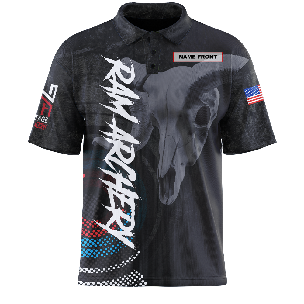 Ram Archery Polo Button Short Sleeve - Atomic Archer Jerseys